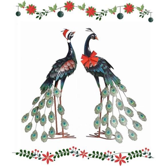 Art Garden Decor Outdoor Statues Metal Peacock Decor Garden Art Sculptures Standing Poshmark
